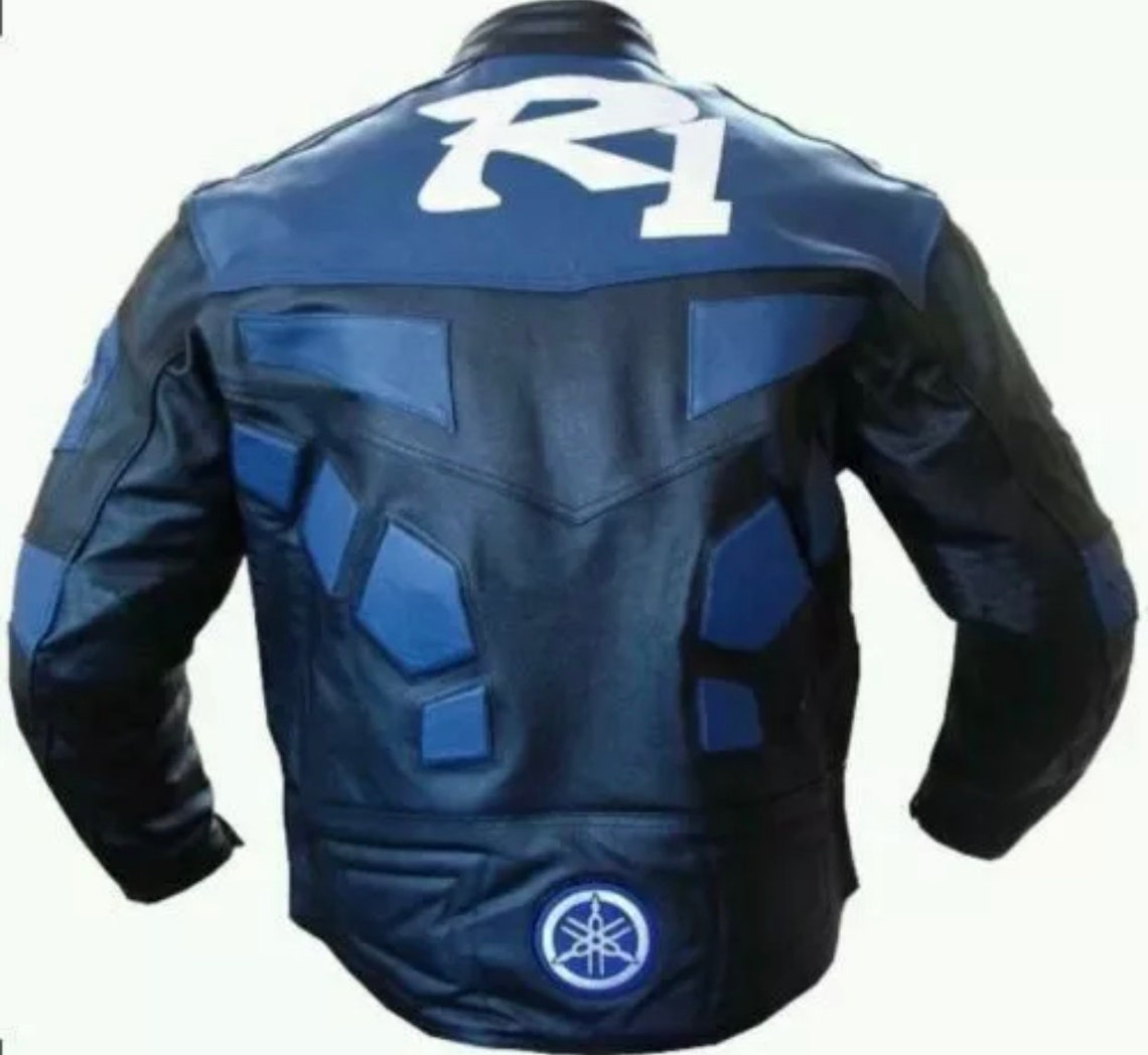 Yamaha R1 biker leather jackets yamaha racing jacket | Etsy