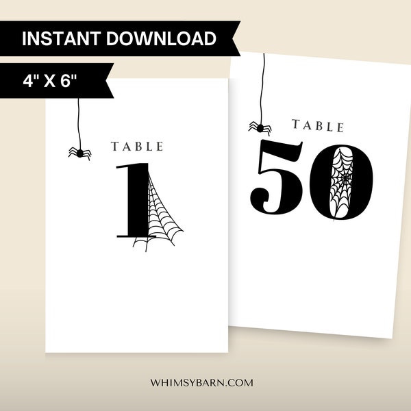 Spider Web Numbers - Etsy