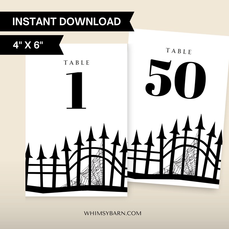 Spooky Table Numbers - Etsy