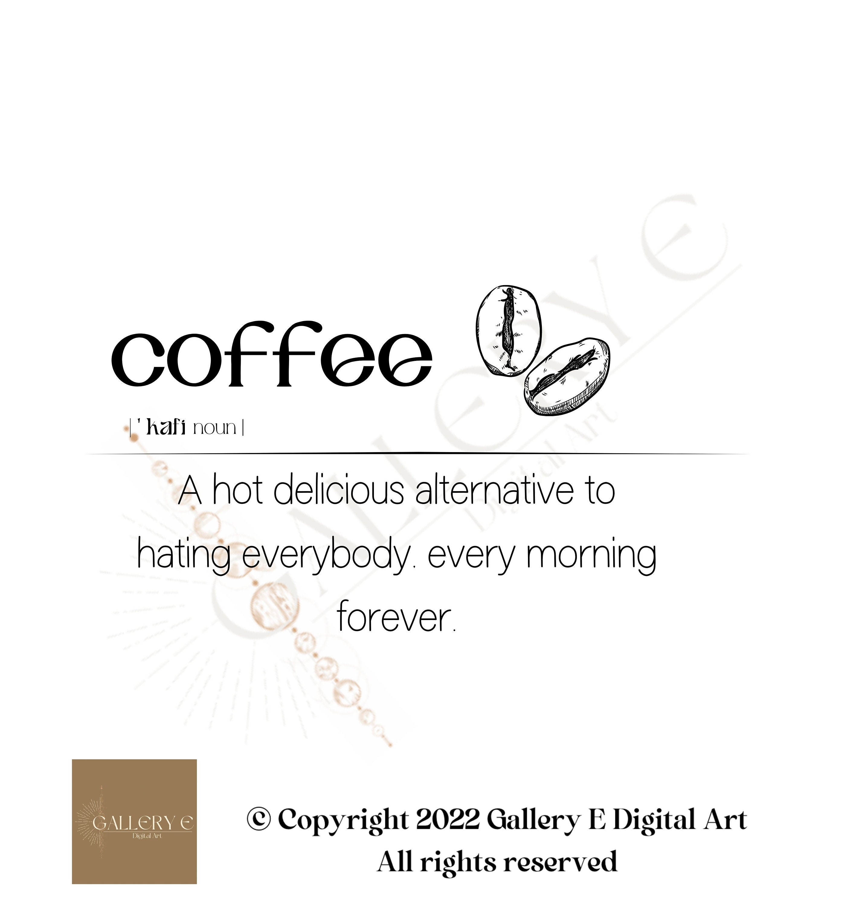 Coffee Definition SVG Cut File Commercial Use Instant - Etsy
