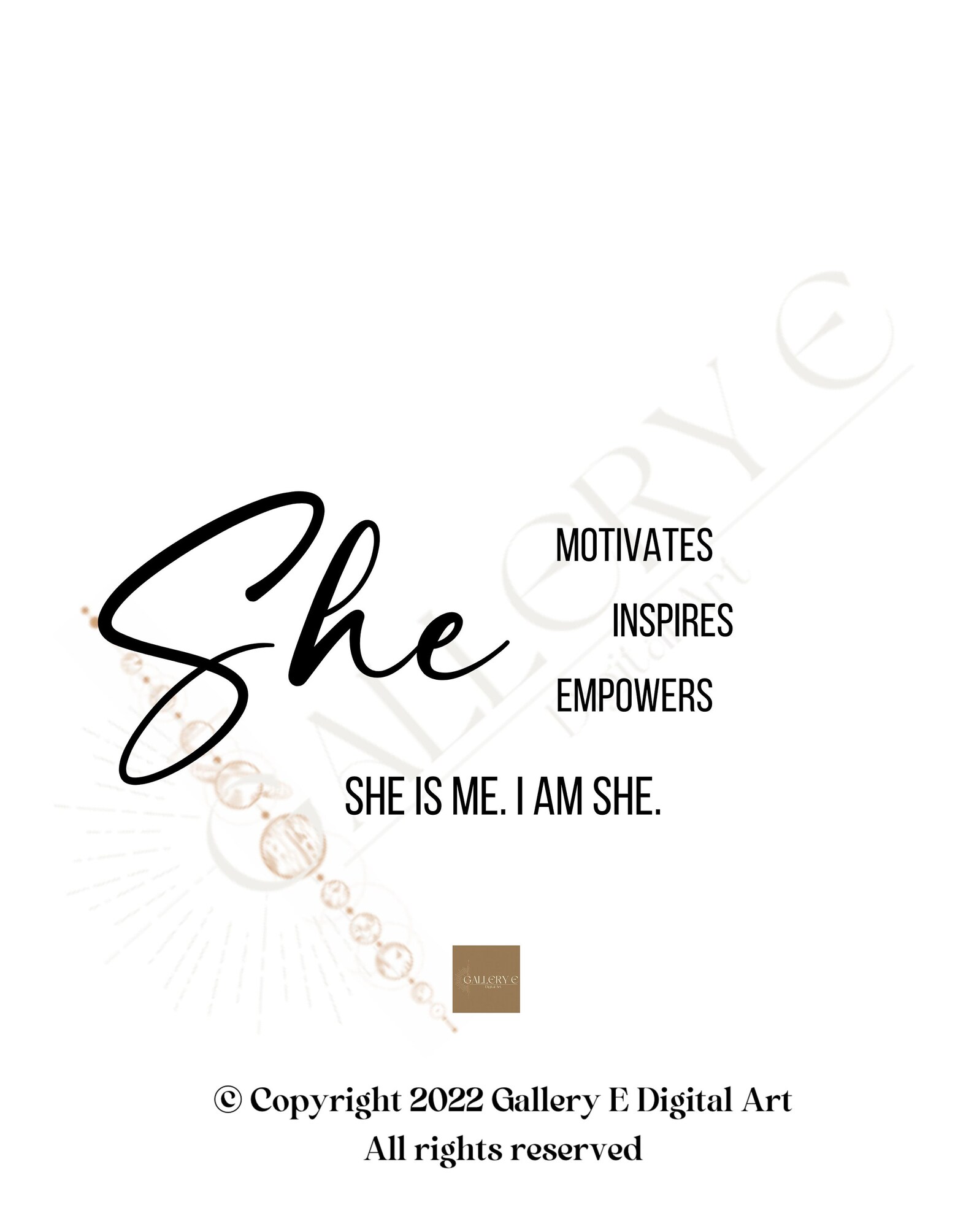 I Am She SVG PNG PDF, She Motivates Inspires Empowers Svg, She is Me ...