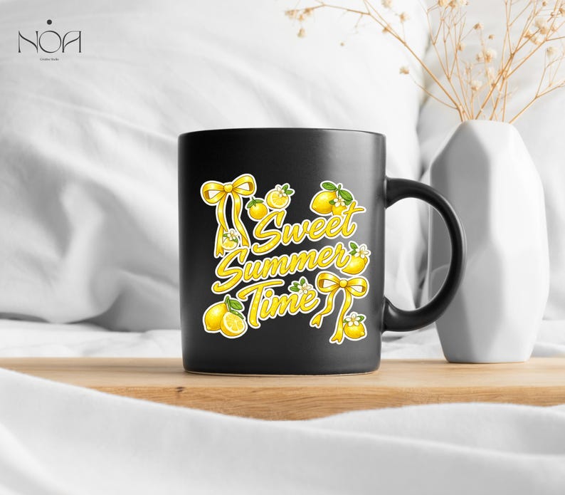 Sweet Summer Time Lemons PNG, Cute Girly Summer Design, Lemon Bow ...