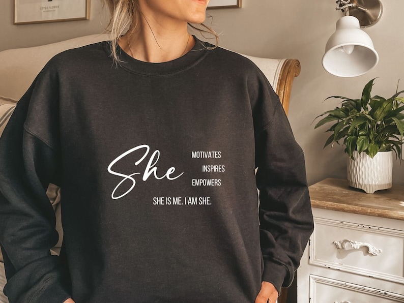 I Am She SVG PNG PDF, She Motivates Inspires Empowers Svg, She is Me ...