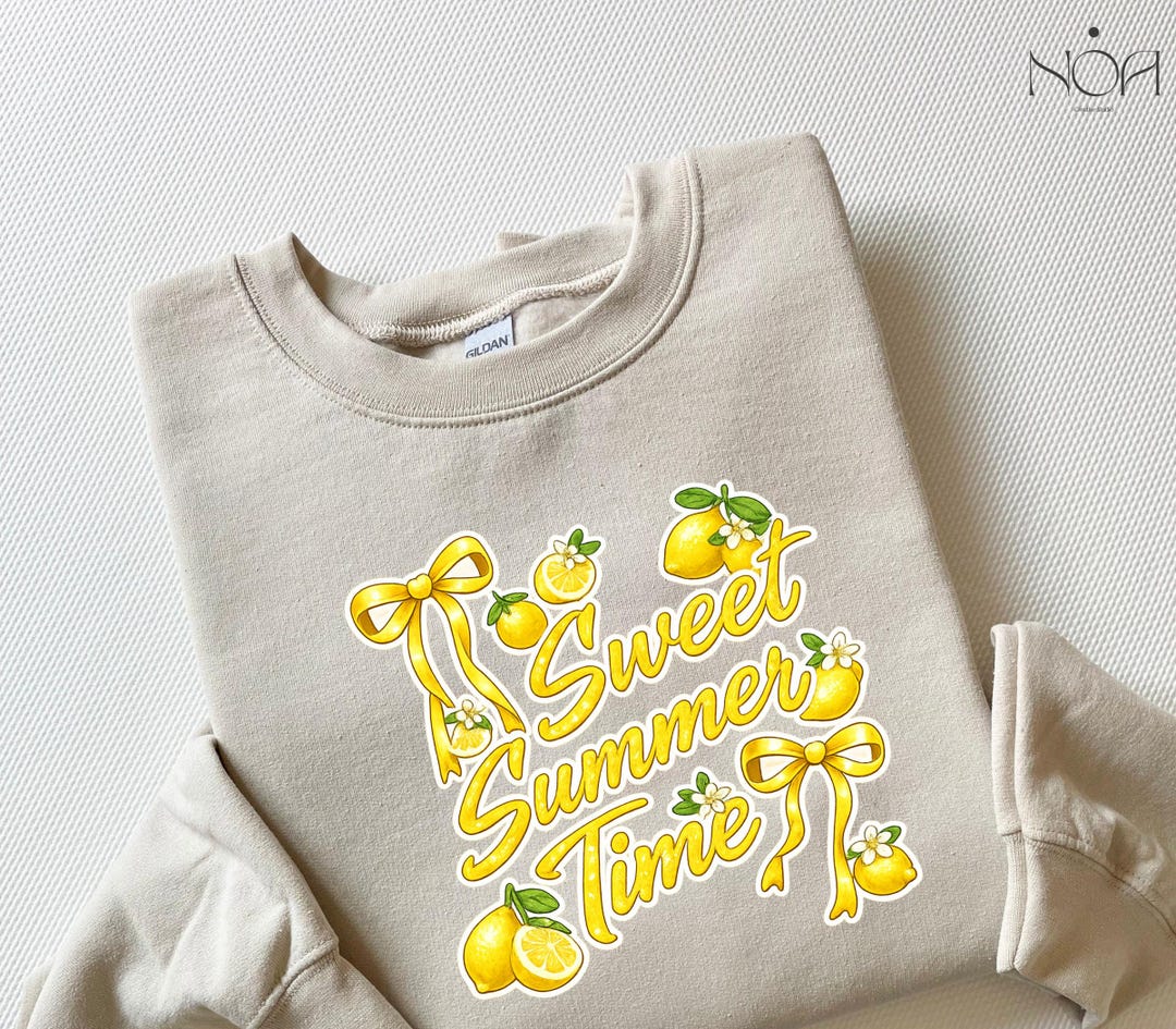 Sweet Summer Time Lemons PNG, Cute Girly Summer Design, Lemon Bow ...