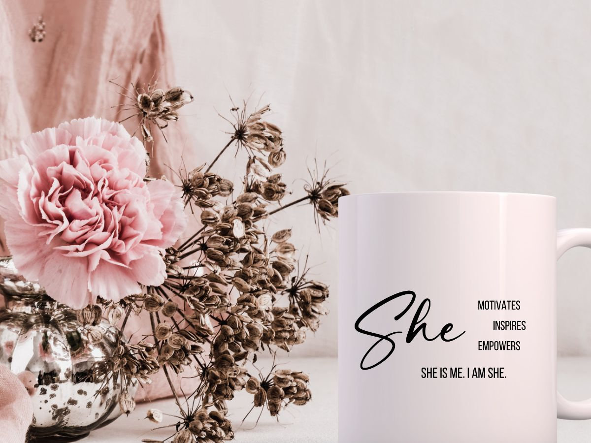 I Am She SVG PNG PDF, She Motivates Inspires Empowers Svg, She is Me ...