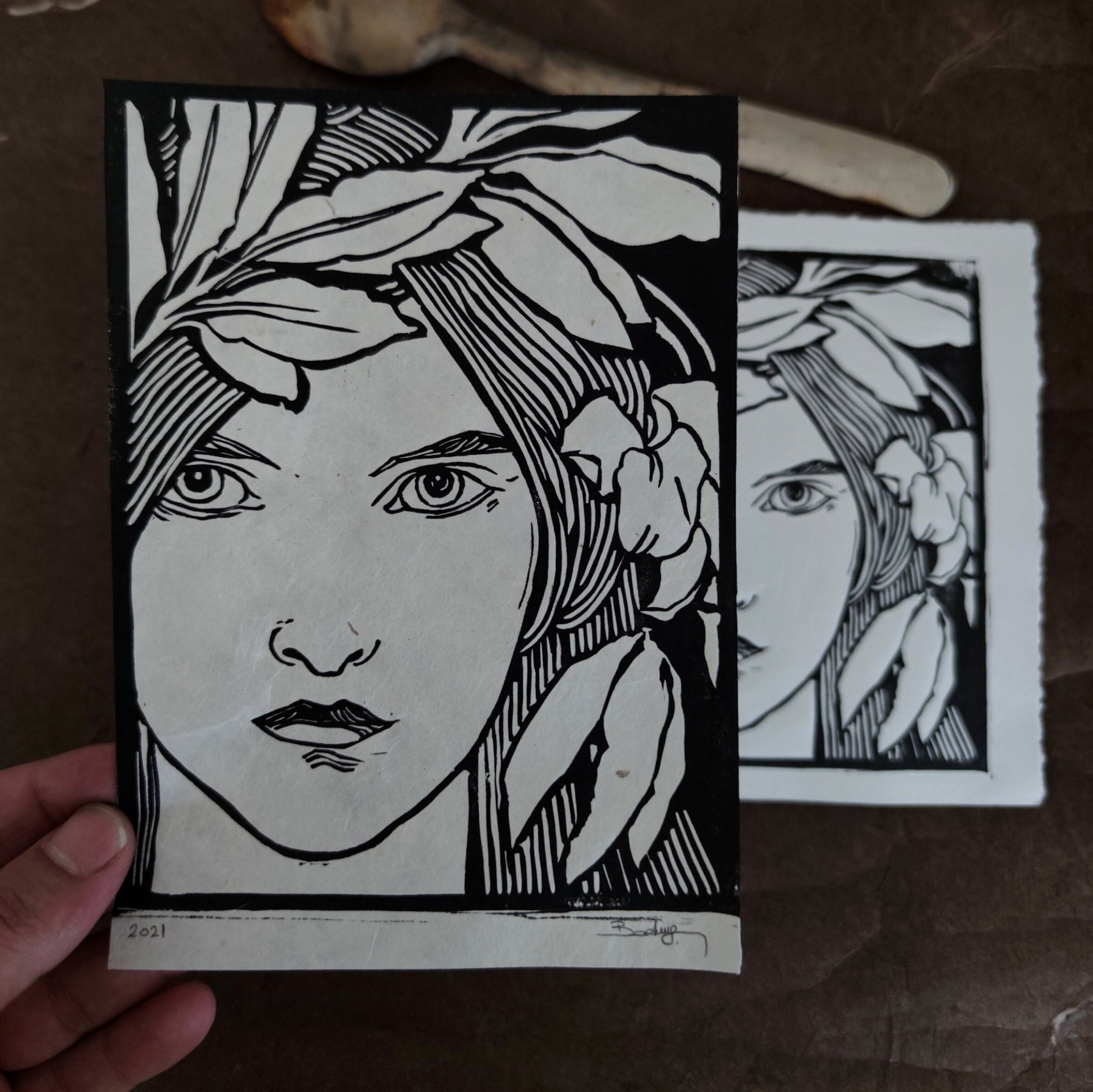 Original Linocut Handmade Print - Etsy