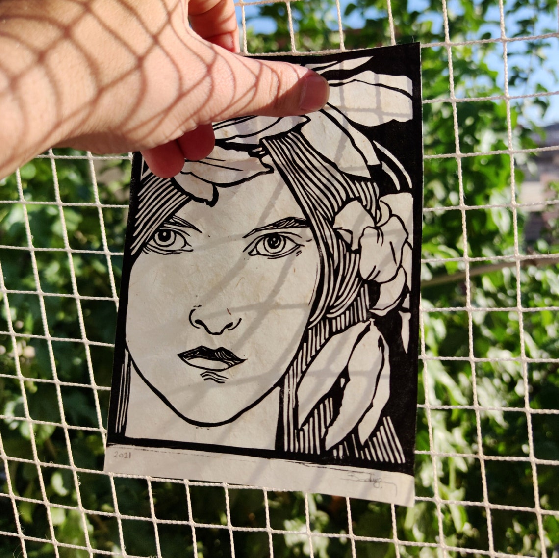 Original Linocut Handmade Print - Etsy