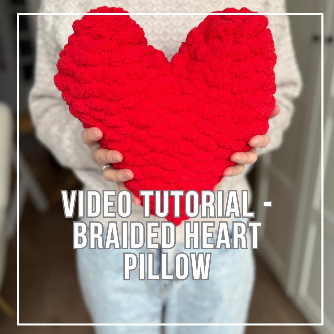 Chunky Knit Heart Pillow Video Tutorial (PDF Download) - Etsy