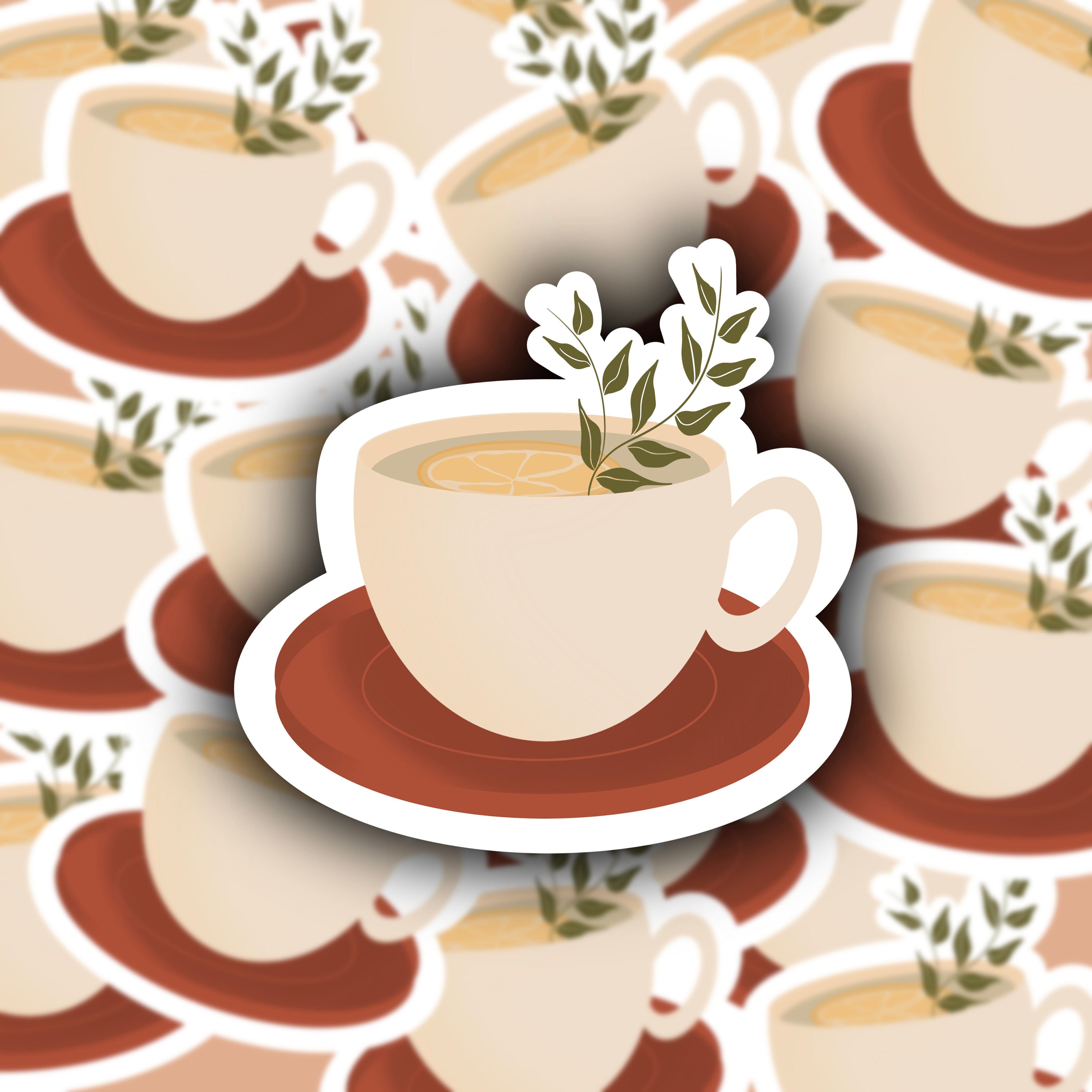 Teetasse Sticker l Tee Sticker l Laptop Sticker l Ästhetische | Etsy