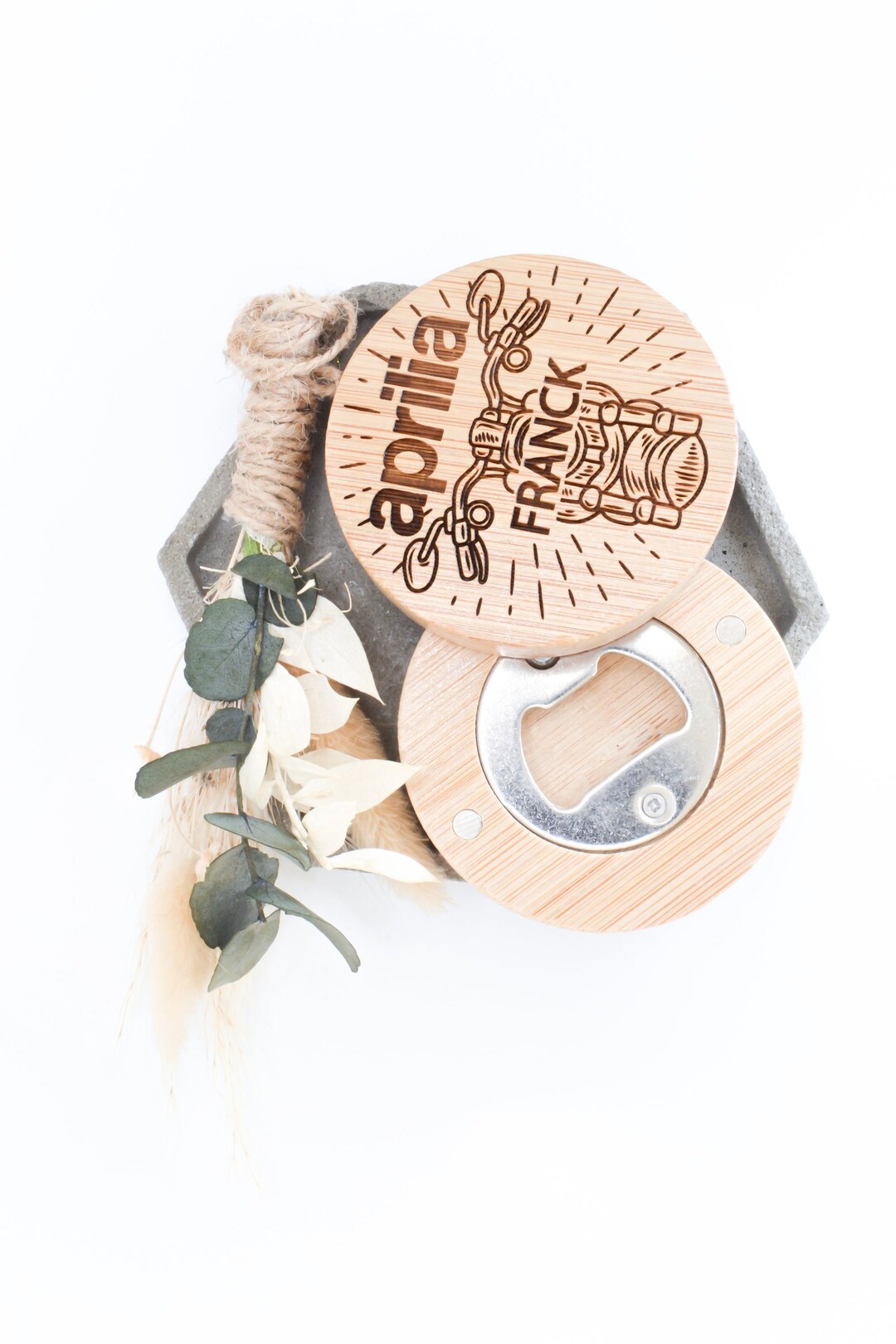 Magnetic Wooden Bottle Opener Engraved to Personalize Biker Gifts ...