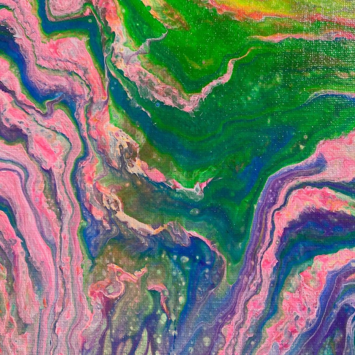Acrylic Pour Art Titled "acid Drip" 8 X 10 - Etsy