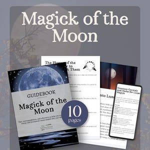 Magick of the Moon Guidebook | Moon Magic Workbook | Lunar Spellbook ...