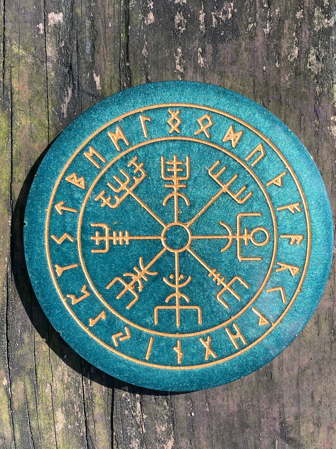 Viking Compass Altar Tile Vegvisir Runic Compass Rune - Etsy