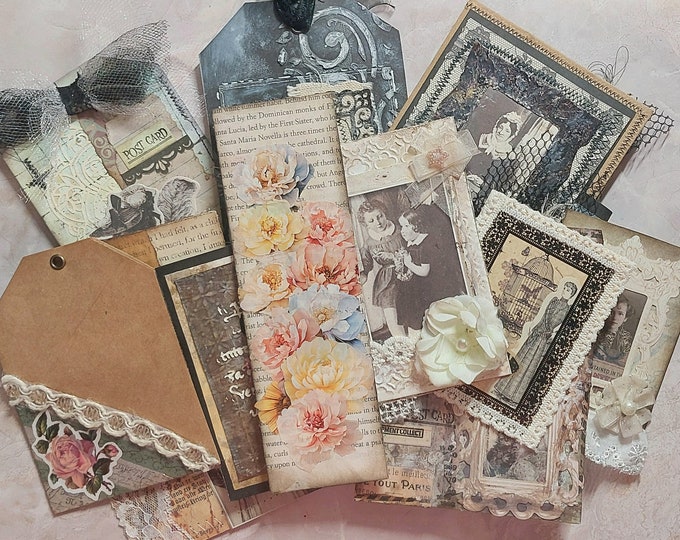 Handmade Junk Journal Items /tags/embellishment Book - Etsy