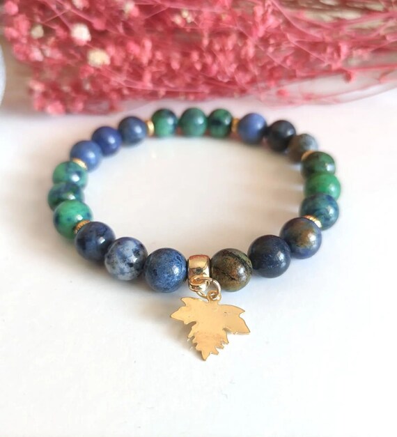 Round fibromyalgia Memory Bracelet Natural Stone Bead Bracelet Handmade Men s Women s Bracelet Healing Crystal Bracelet for Gift. Etsy