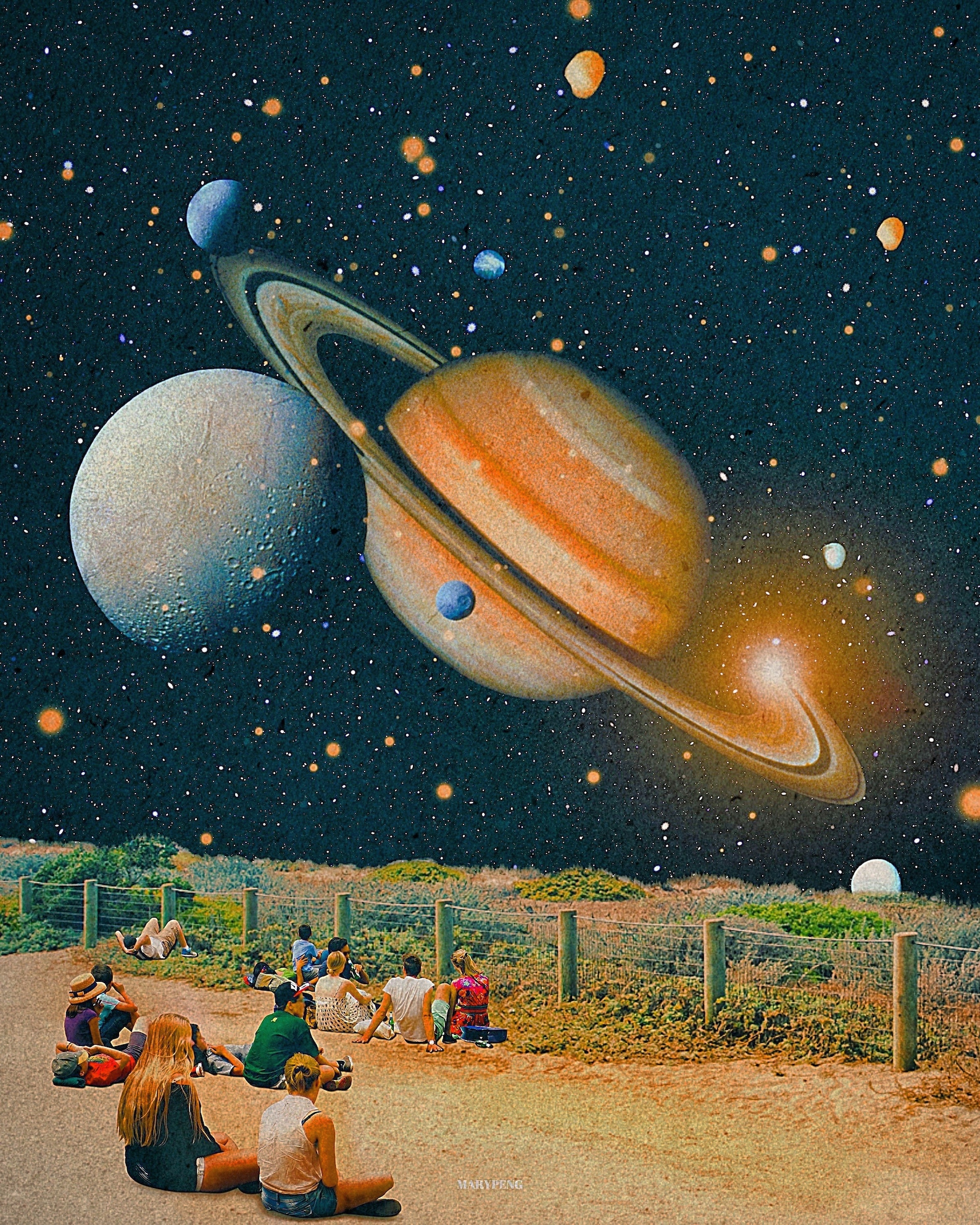 Dreamy Surreal Collage Art Print Vintage Surrealism Retro | Etsy