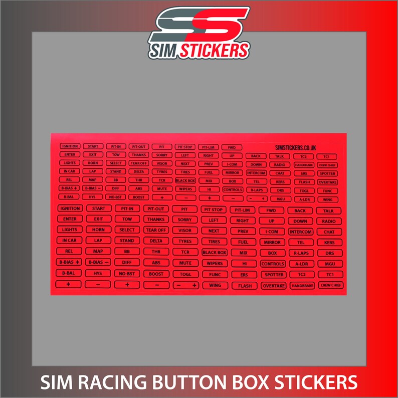 FLUORESCENT Border Stickers Car Sim Racing Button Box/wheel - Etsy