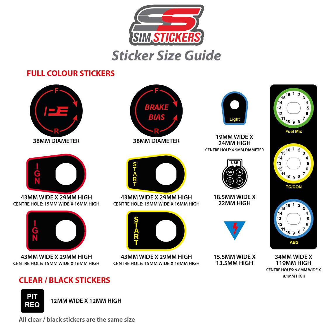 Pokornyi Engineering GTE Box Stickers - Simulator Button Box Stickers ...