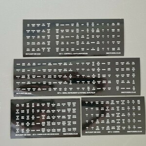 BLACK MSFS Stickers for Flight Simulator Keyboard/button Box/wheel Set ...