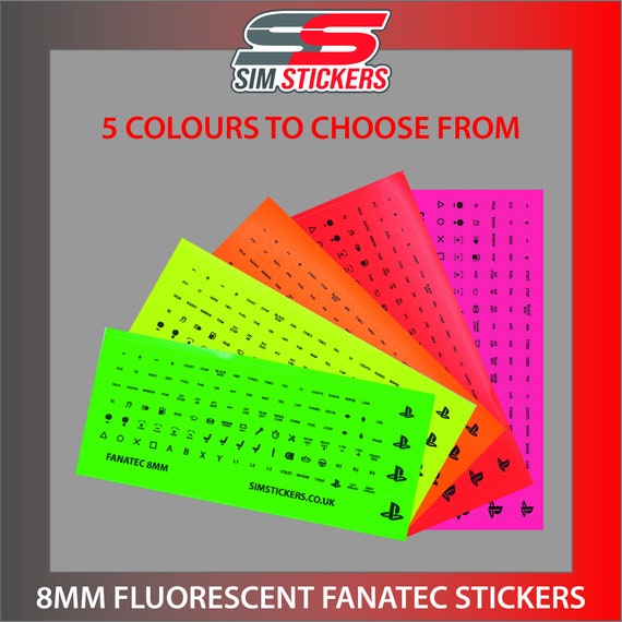 FLUORESCENT Fanatec 8mm Stickers for Various Simulator - Etsy