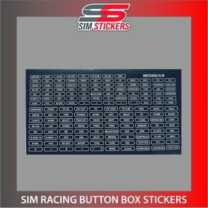 Border Stickers for Car Sim Racing Button Box/wheel Iracing/ac/pc2 ...