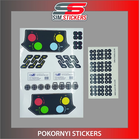 Pokornyi Engineering GTE Pro Wheel Stickers for Car Simulator - Etsy UK