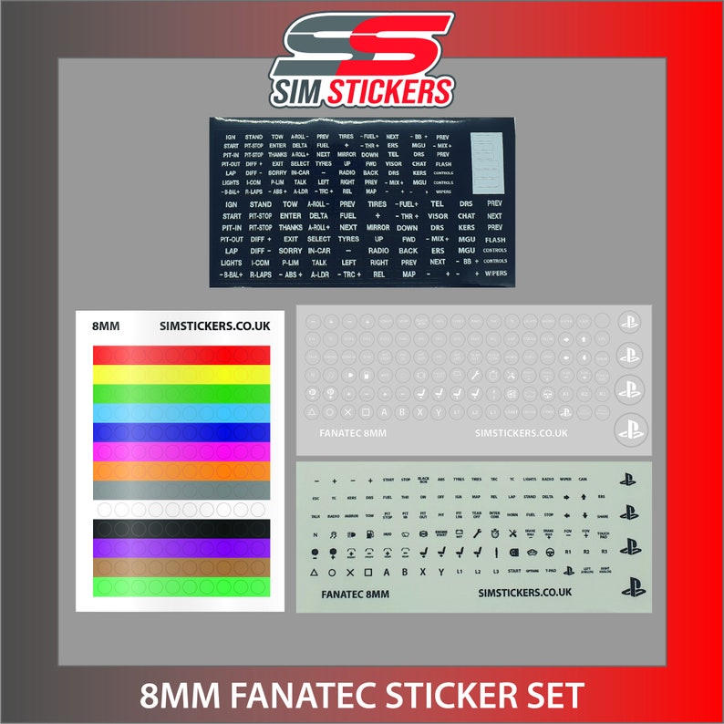 Fanetec Stickers for Car Sim Racing Buttonbox/wheel Set of 4 - Etsy