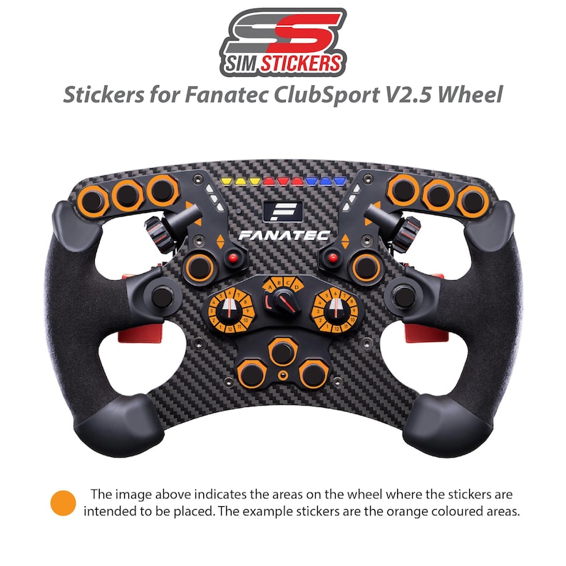 Fanatec Clubsport V2.5 Wheel Stickers for Car Simulator | Iracing ...