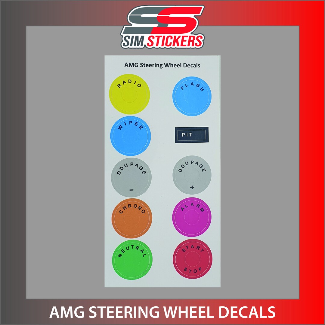AMG Steering Wheel Decals - Mercedes GTC Wheel Replica - Etsy