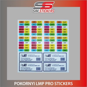 Pokornyi Engineering LMP Pro Wheel Sticker Set (1-20 Rotary Version) - Etsy