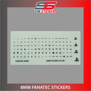 Fanatec 8mm Stickers for Various Simulator Wheel/button Box VARIOUS ...