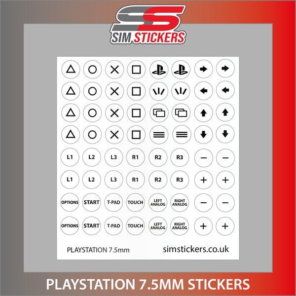 Playstation Controller Button Stickers - Etsy
