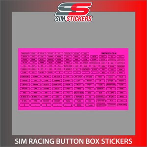 FLUORESCENT Border Stickers Car Sim Racing Button Box/wheel - Etsy
