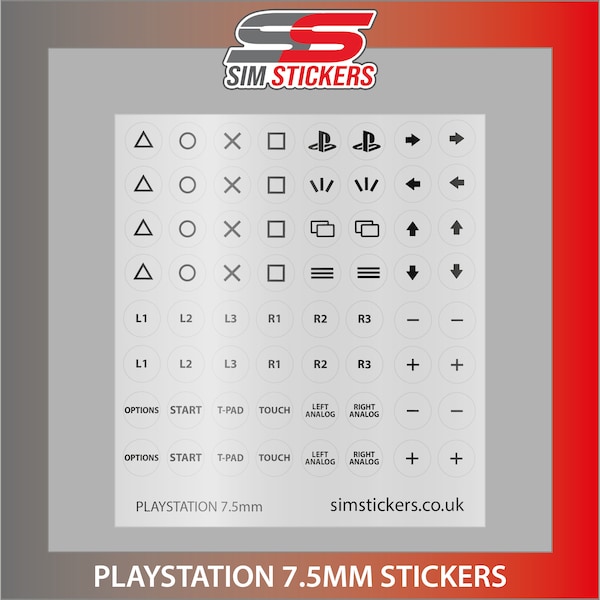 Playstation Controller Button Stickers - Etsy