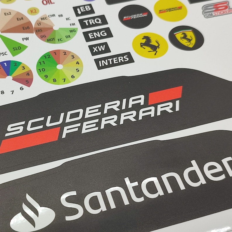 Thrustmaster SF1000 Wheel Stickers for Car Simulator | Iracing Decals ...