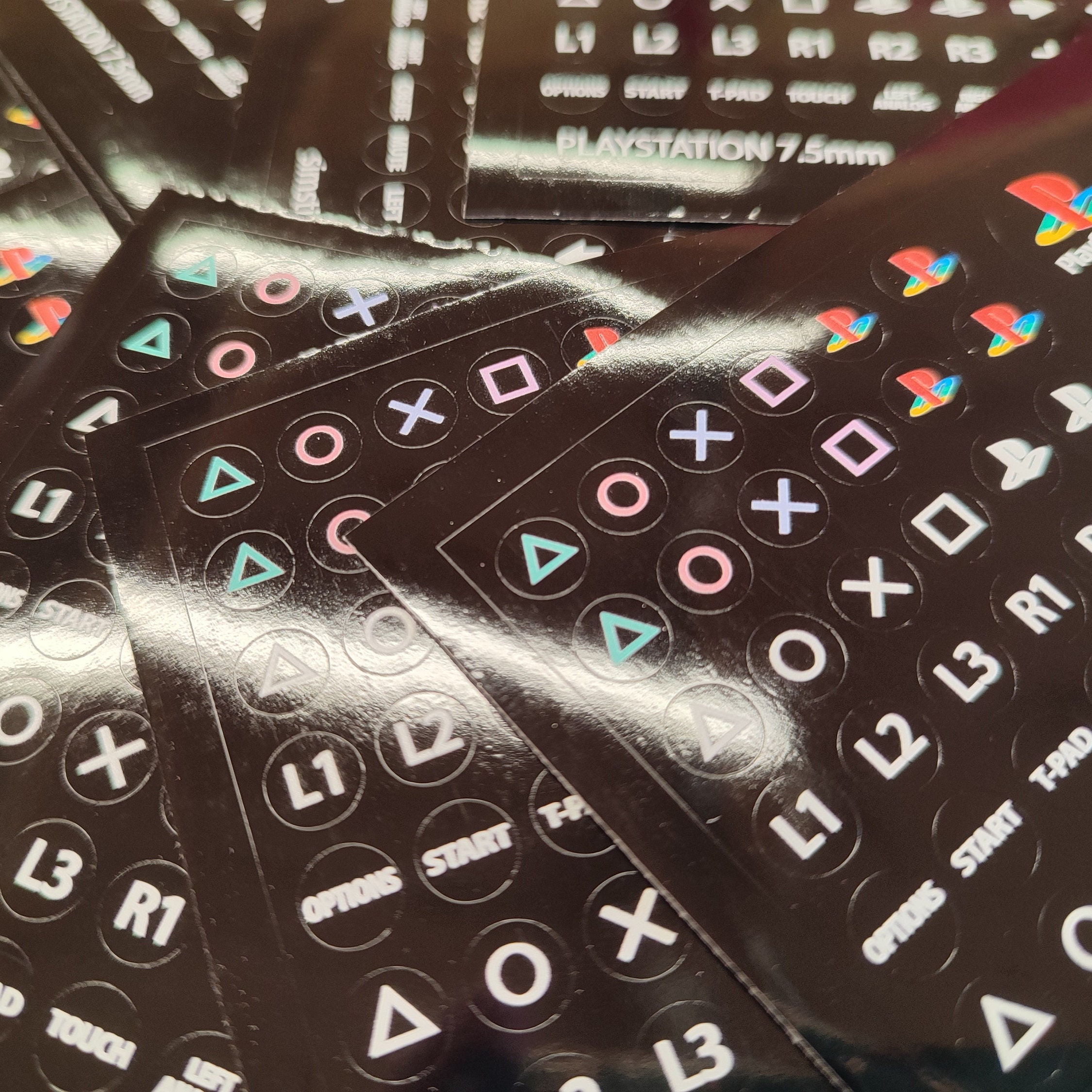 7.5mm Round Playstation Stickers for Simulator Wheel/button Box ...