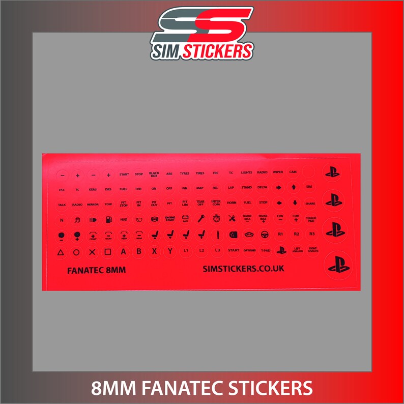 FLUORESCENT Fanatec 8mm Stickers for Various Simulator - Etsy