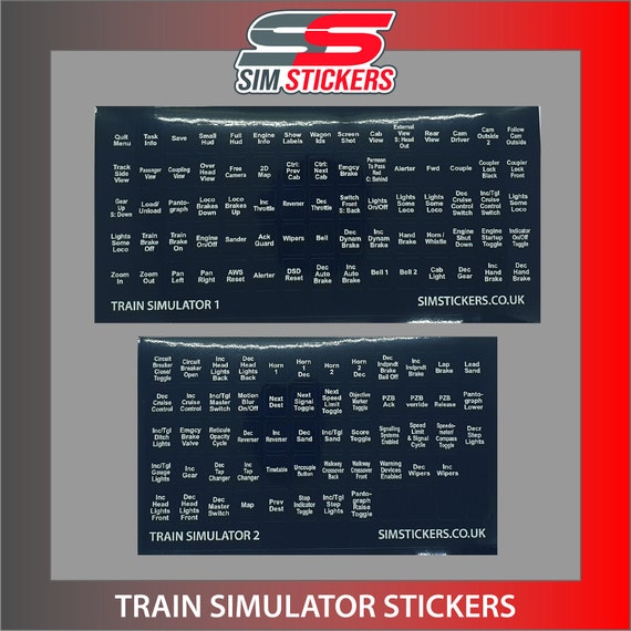 BLACK Stickers for Train Simulator Keyboard/button Box Set of - Etsy