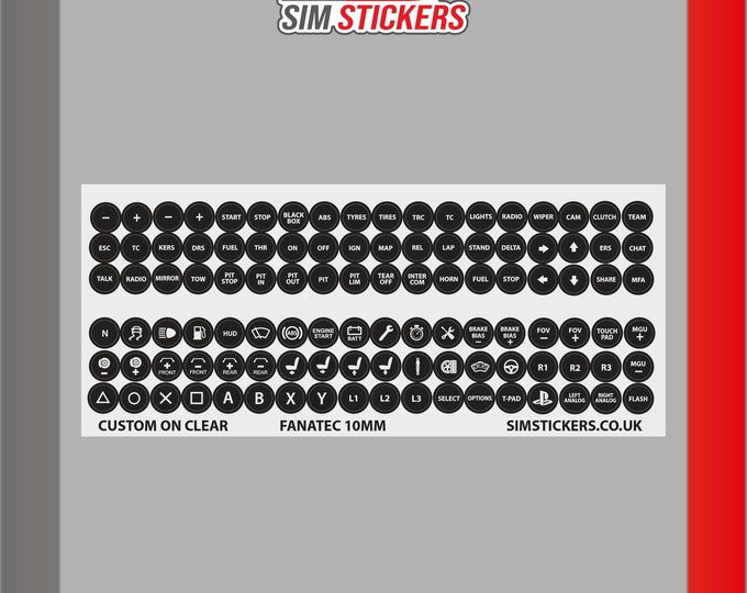 Fanatec Rally Module 10mm Stickers for Various Simulator Wheel/button ...