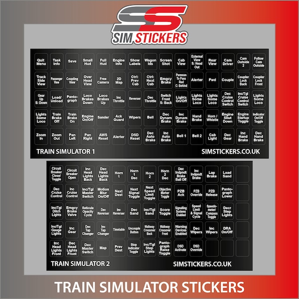 Sim Racing Button Box Stickers - Etsy