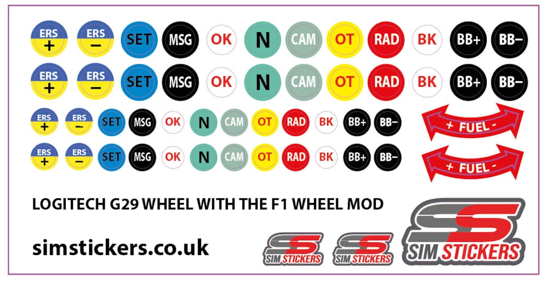 Custom Logitech G29 and F1 Wheel Stickers - Etsy