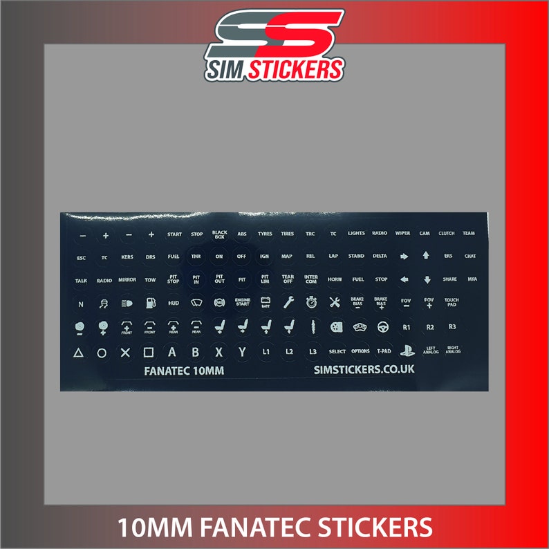 Fanatec 10mm Stickers for Various Simulator Wheel/button Box VARIOUS ...