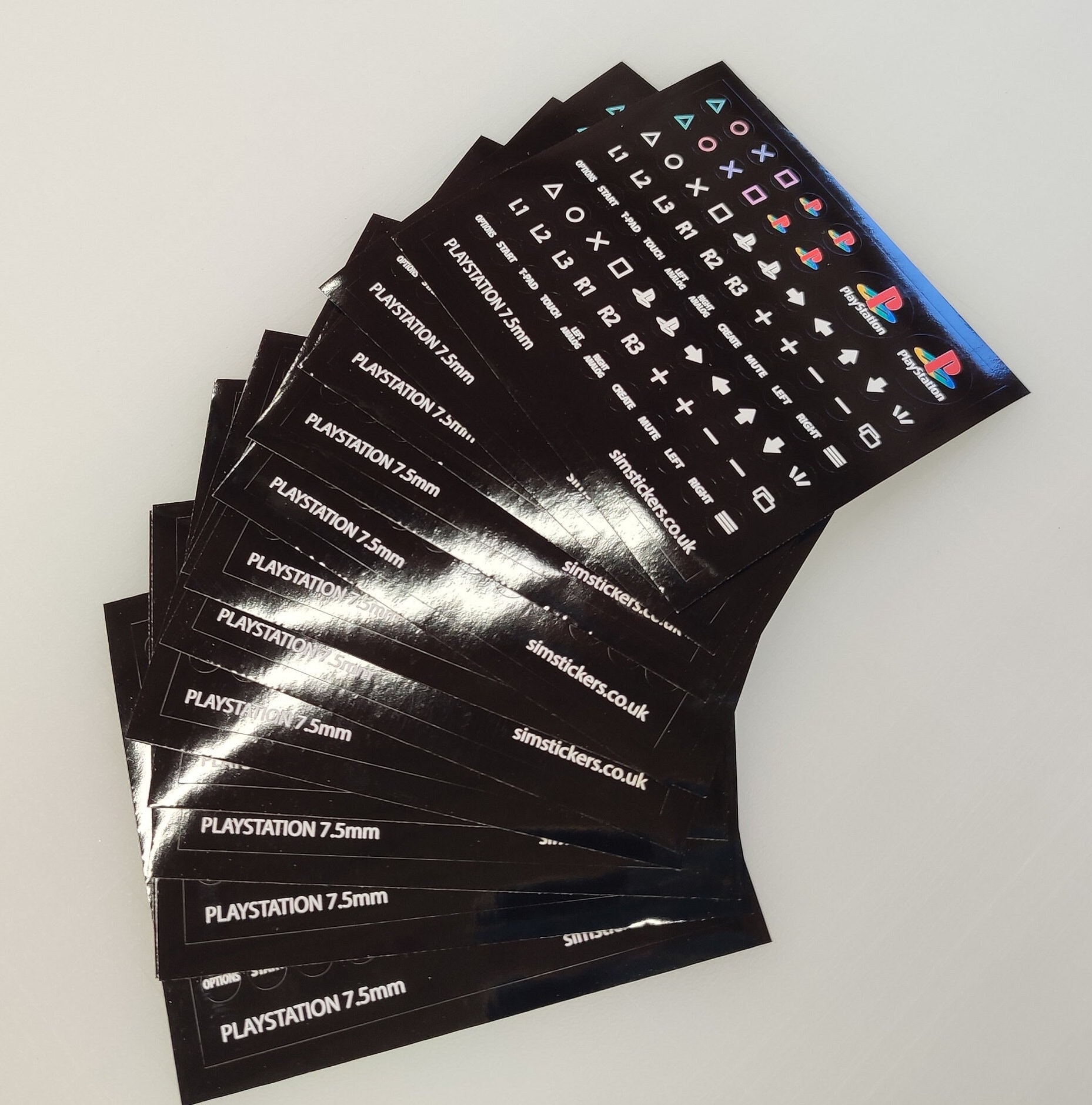 7.5mm Round Playstation Stickers for Simulator Wheel/button Box ...