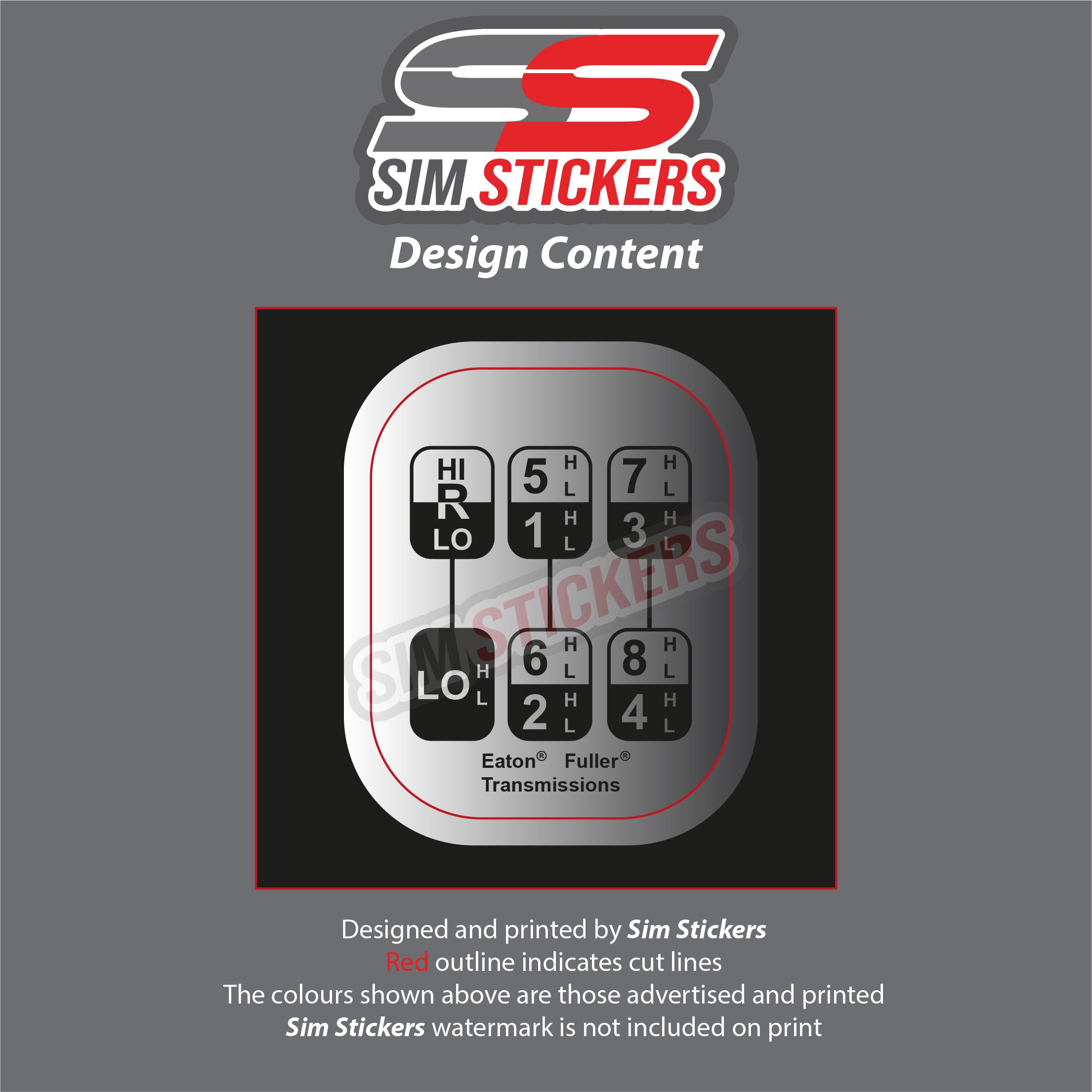 CHROME/BLACK Eaton Fuller Stickers for Truck Simulator Gear - Etsy