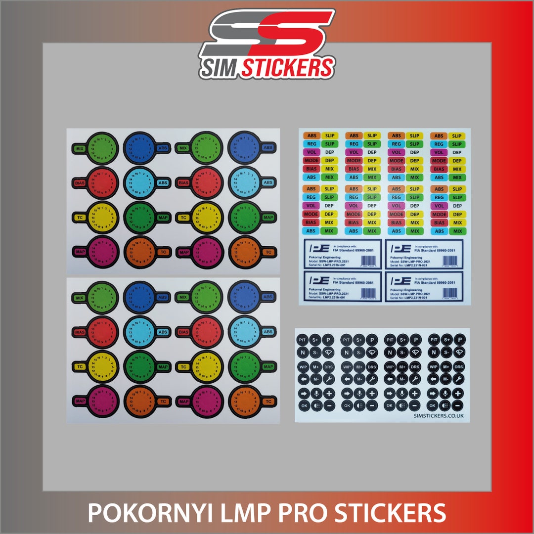 Pokornyi Engineering LMP Pro Wheel Stickers (1-16 Rotary Version) - Etsy