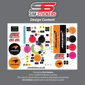 Thrustmaster Mclaren F1 Add-on Wheel Stickers for Car Simulator - Etsy