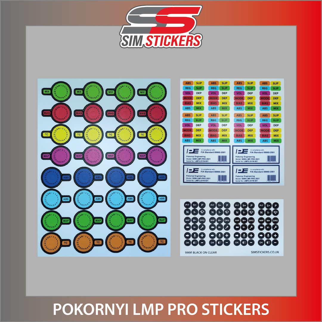 Pokornyi Engineering LMP Pro Wheel Sticker Set (1-20 Rotary Version) - Etsy