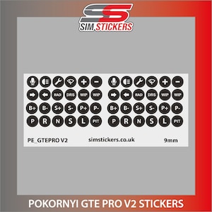 Pokornyi Engineering GTE Pro V2 Wheel Stickers for Car Simulator Set of ...
