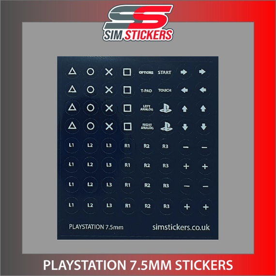 BLACK 7.5mm Round Playstation Stickers for Simulator - Etsy