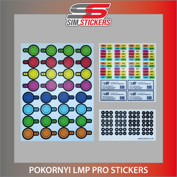 Sim Racing Button Box Stickers - Etsy